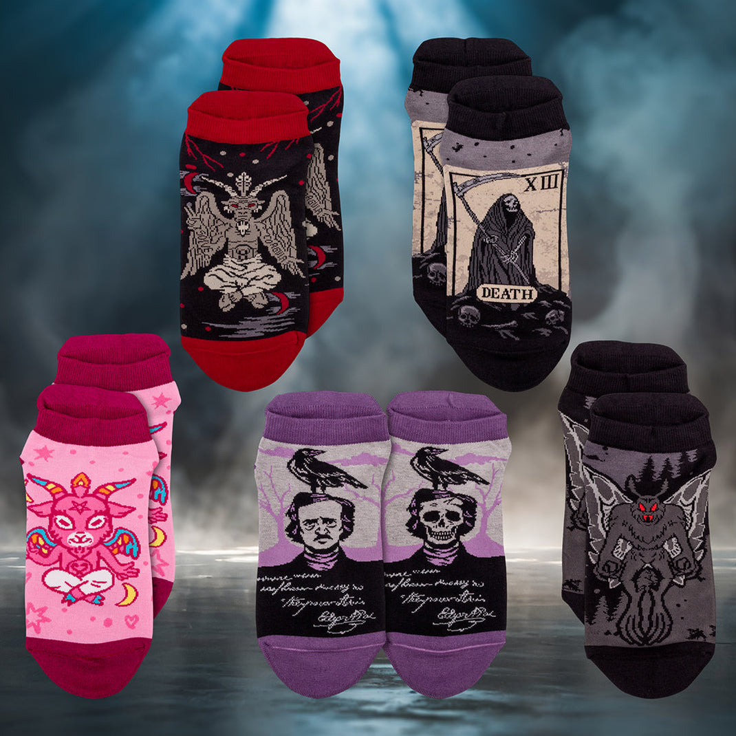 FootClothes Classics Gothic Cryptids Sensory Friendly Ankle Socks