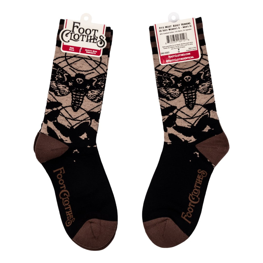 Death's Head Hawkmoth Crew Socks | FootClothes