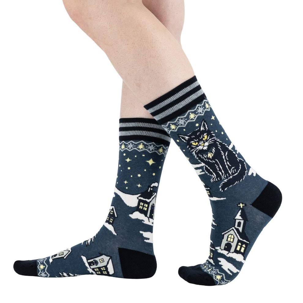 Yule Cat Crew Socks | FootClothes