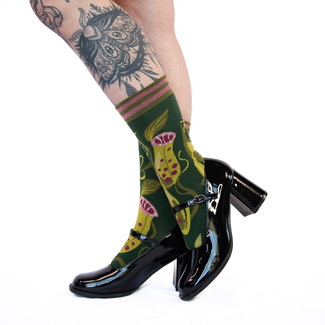 Pitcher Plant Crew Socks | FootClothes