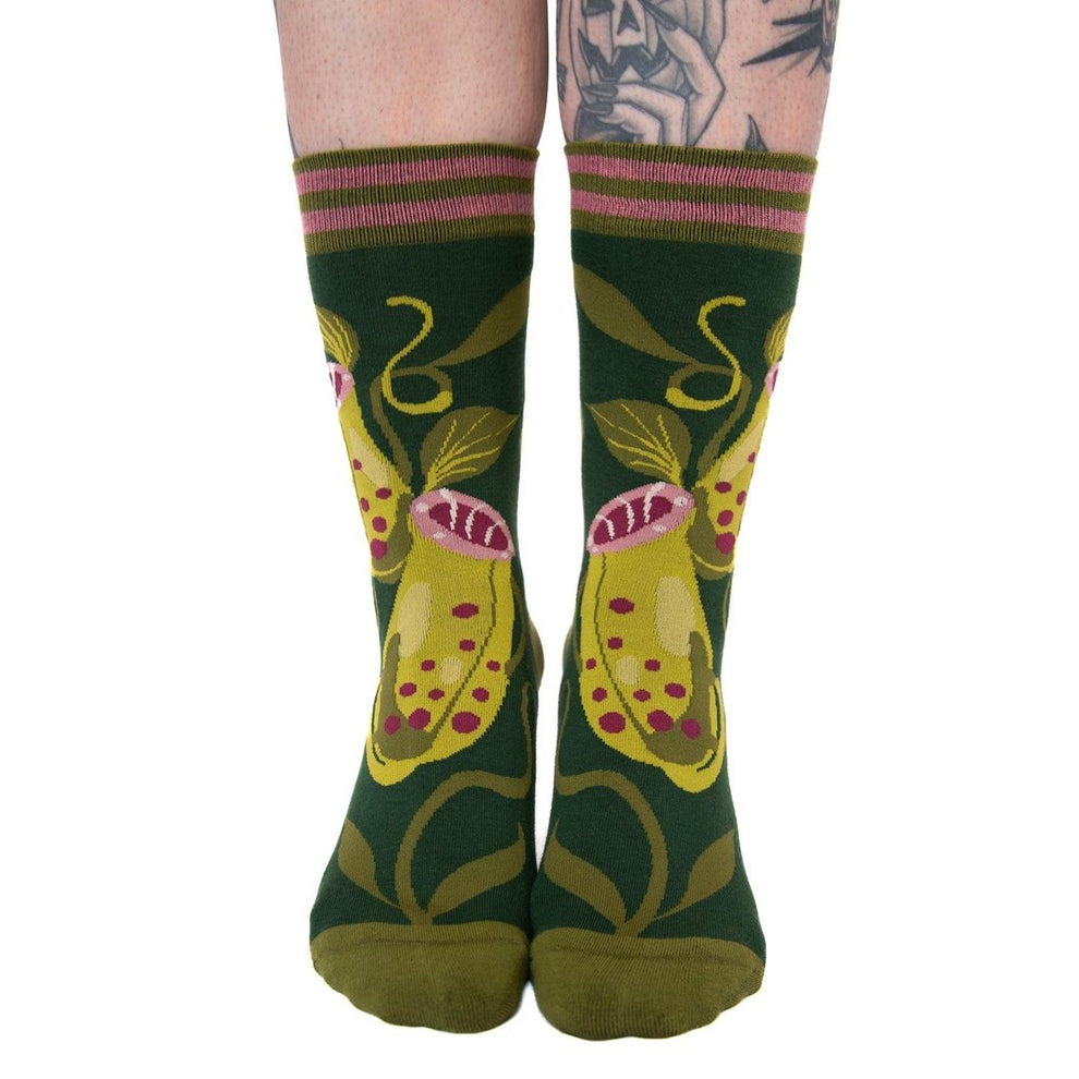 Pitcher Plant Crew Socks | FootClothes