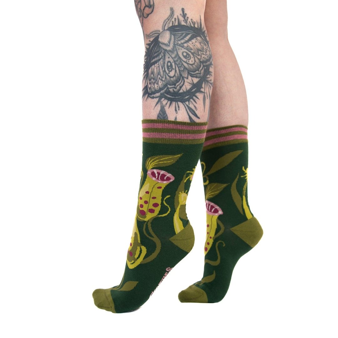 Pitcher Plant Crew Socks | FootClothes