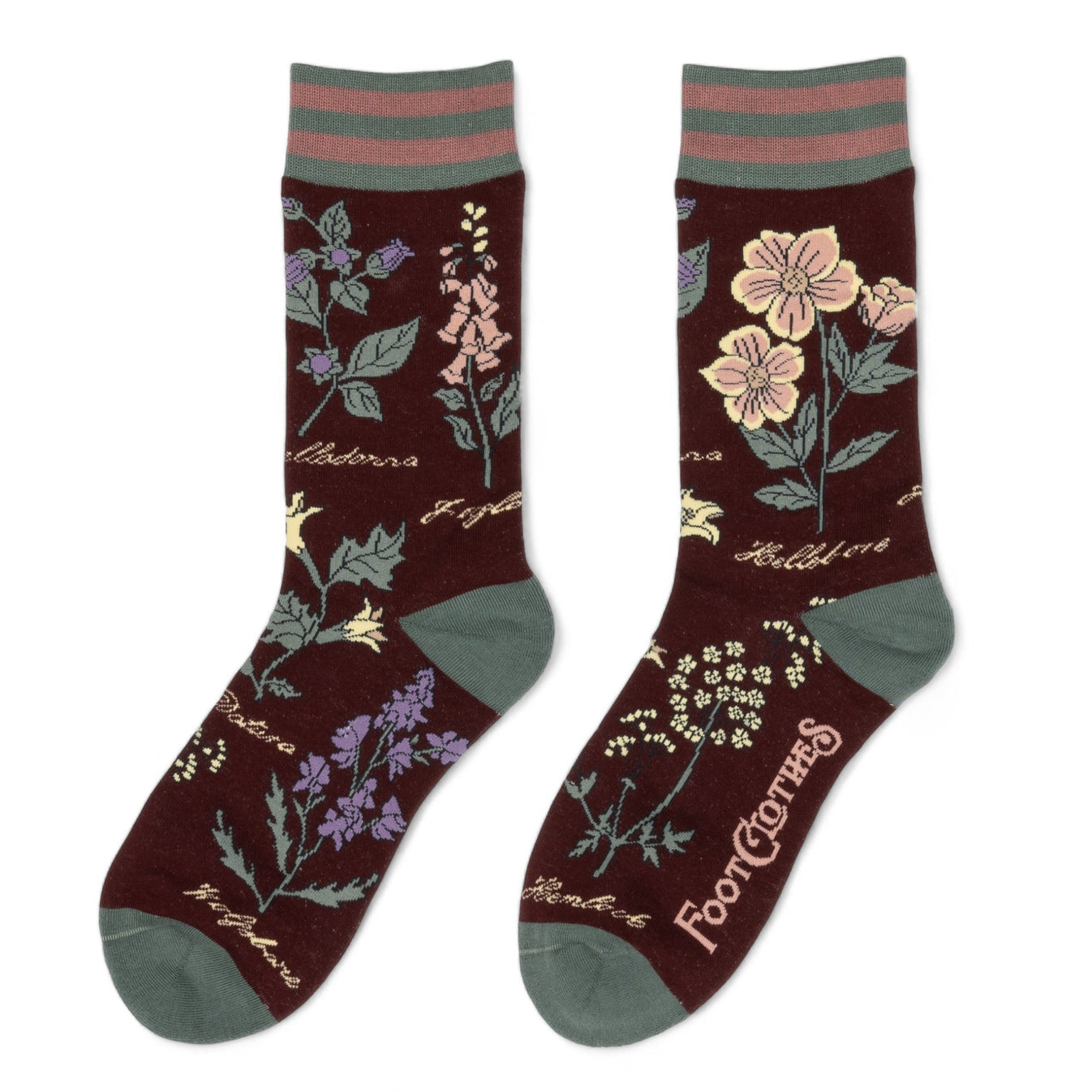 Baneful Botany Crew Socks | FootClothes