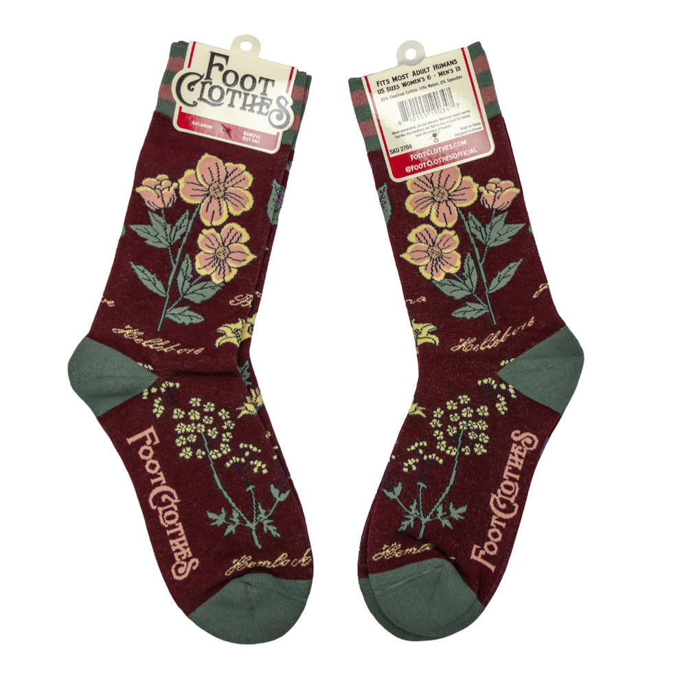Baneful Botany Crew Socks | FootClothes