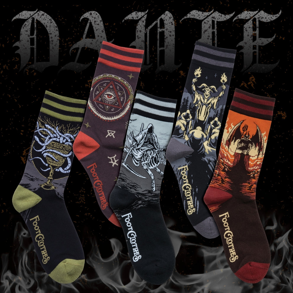 Dante's Inferno Crew Sock Pack | 5 Designs | FootClothes