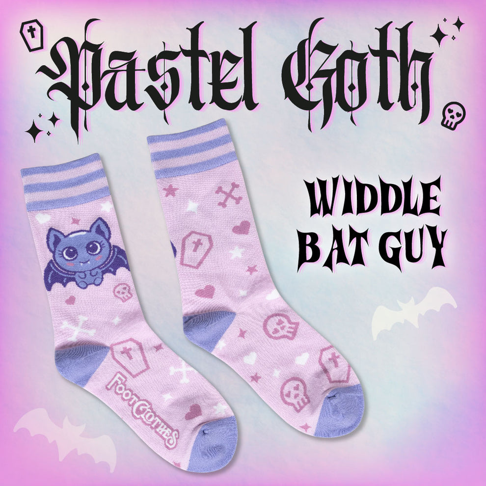 Widdle Bat Guy Crew Socks | FootClothes