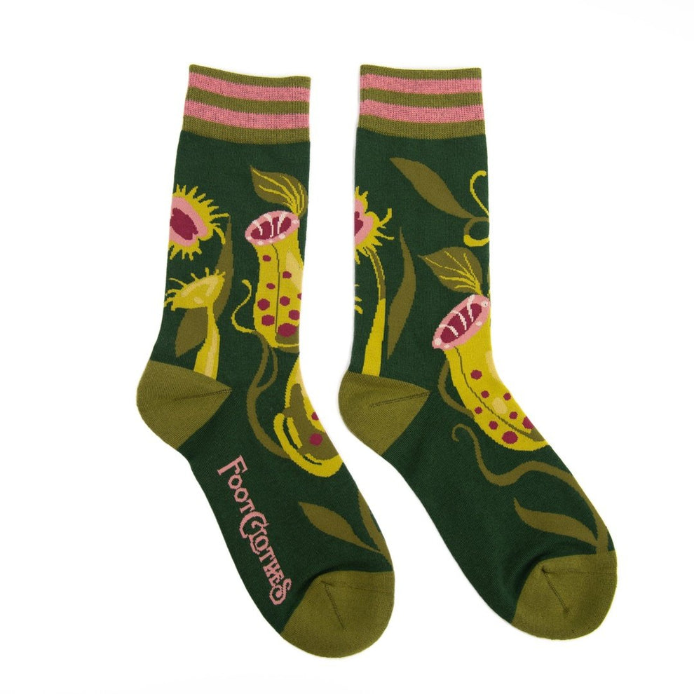 Pitcher Plant Crew Socks | FootClothes