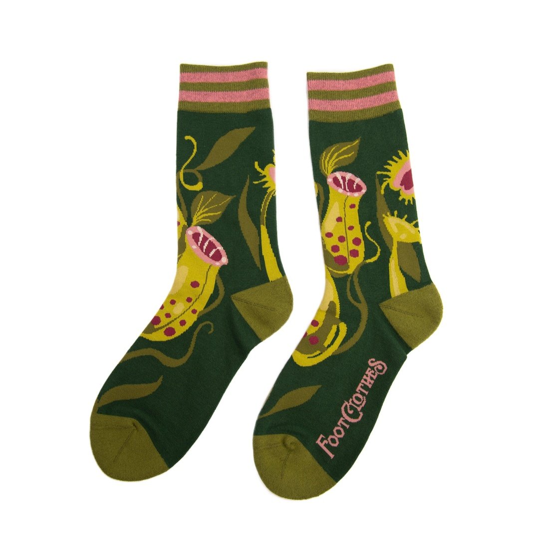 Pitcher Plant Crew Socks | FootClothes